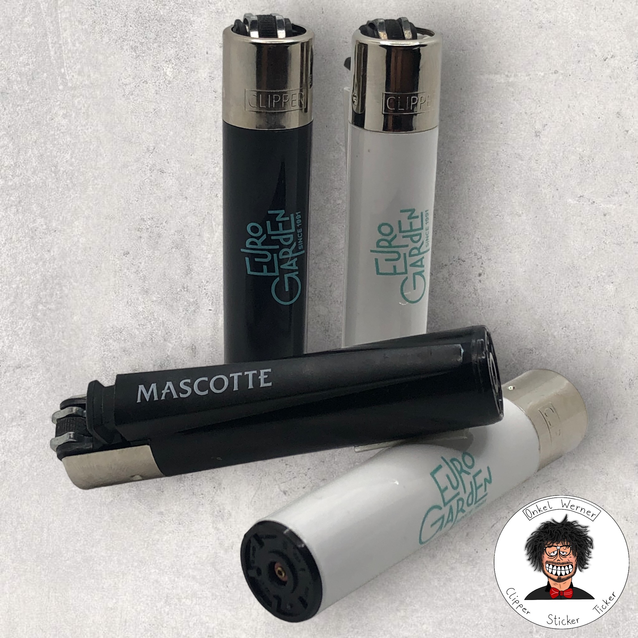 Euro Garden Coffeeshop Clipper Feuerzeuge 2er Set - Wir sind Feuer und ...