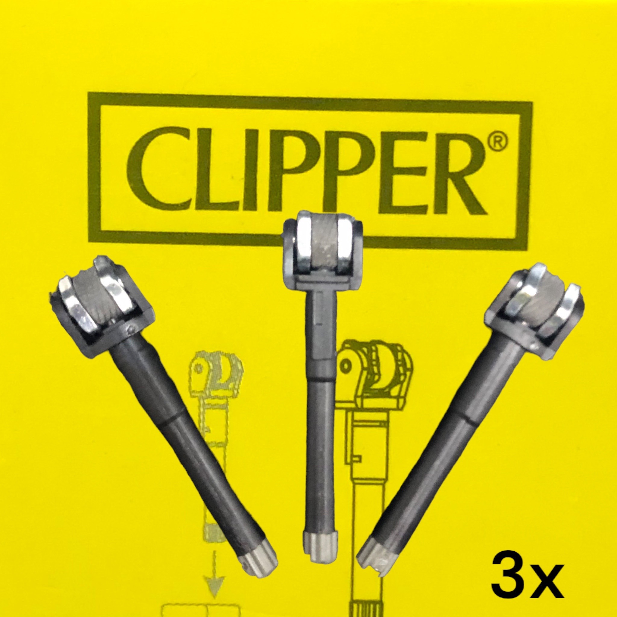 Flintsystem 3er Set Clipper Feuerzeug - Wir sind Feuer und Flamme ...