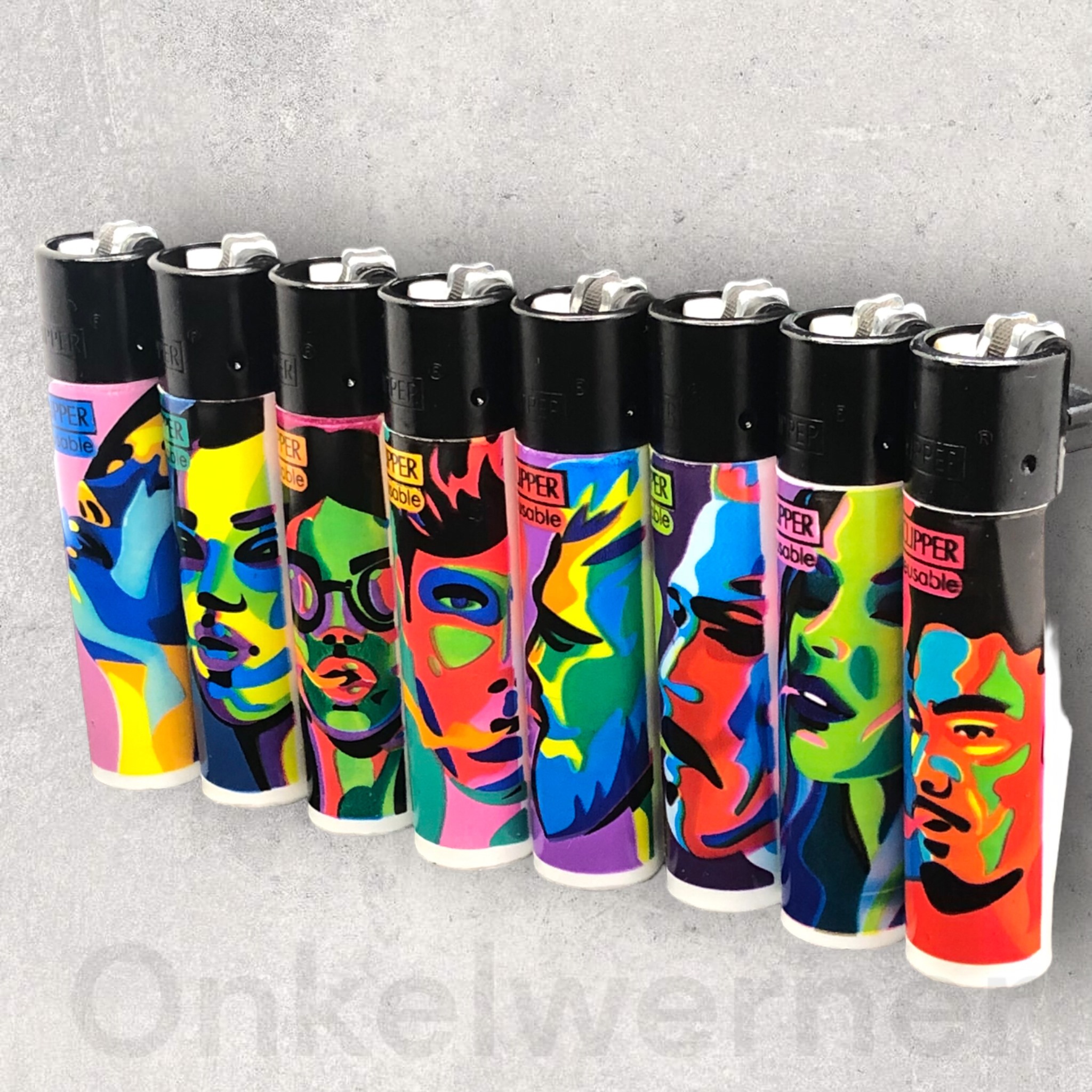 Gizeh Faces Clipper Feuerzeuge 8er Set - Wir sind Feuer und Flamme ...